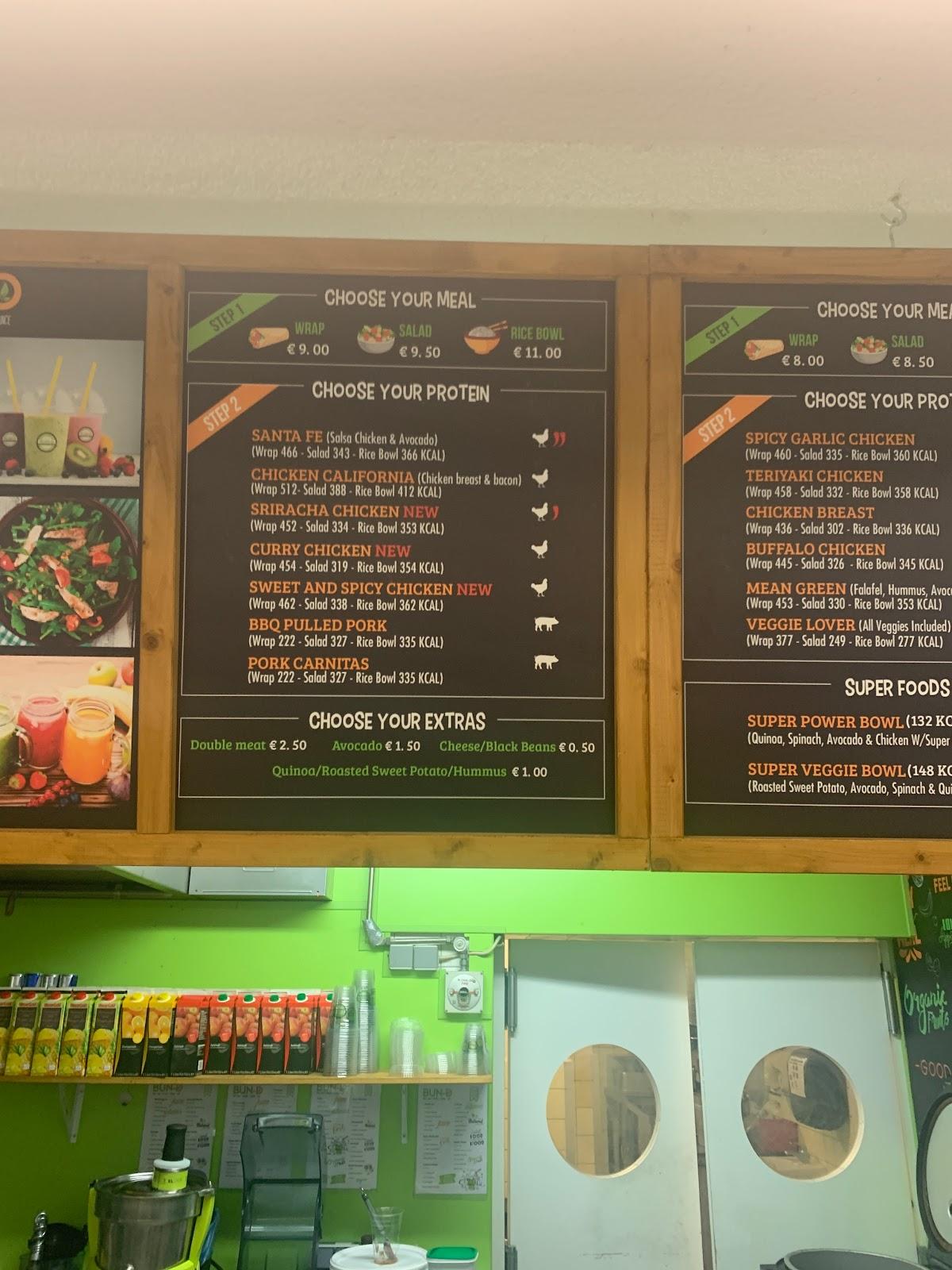 Menu at Bun-D Natural Food restaurant, Wiesbaden