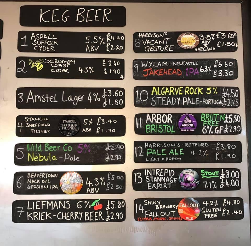 Menu at The Brew Shed restaurant, Retford
