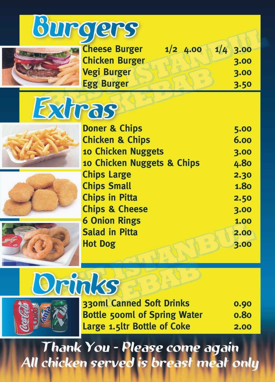Menu at Shinfield Takeaway, Reading