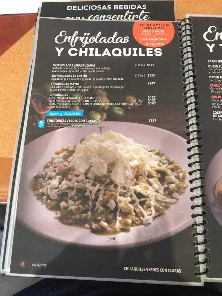 Carta del restaurante Toks, Ciudad del México, Av. Ribera del San Cosme 3