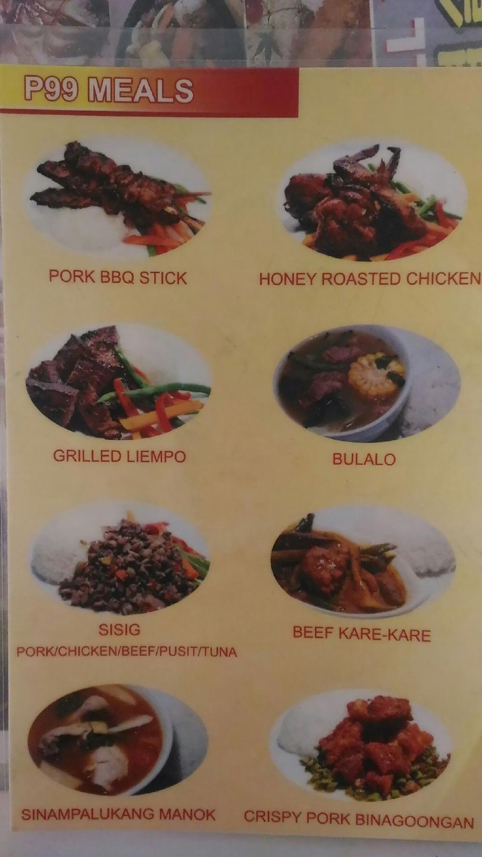Menu at Kubo Grill restaurant, Baguio