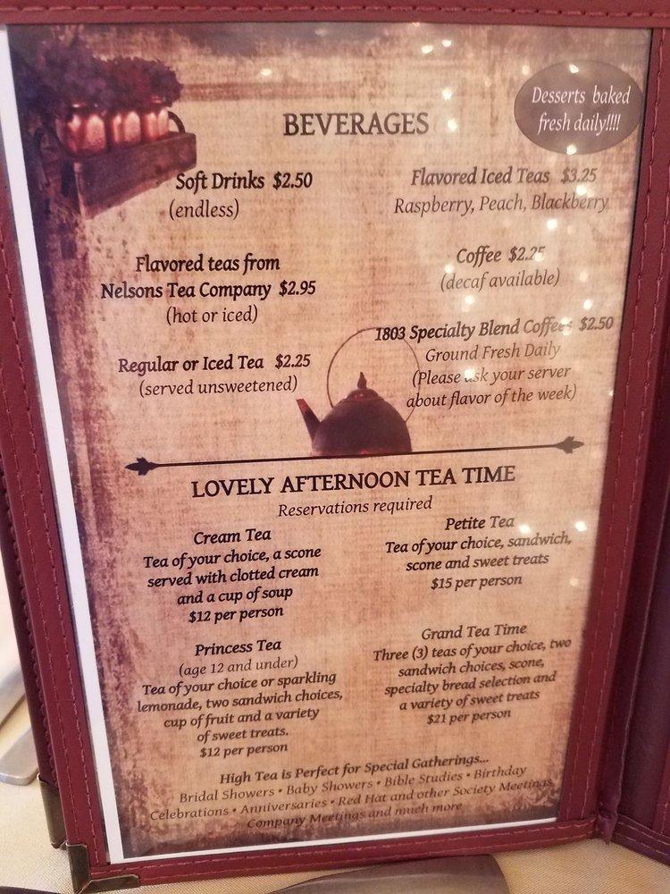 Menu at Rustic Root restaurant, Beech Grove