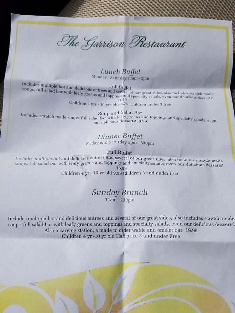 Menu at The Garrison desserts, Indianapolis