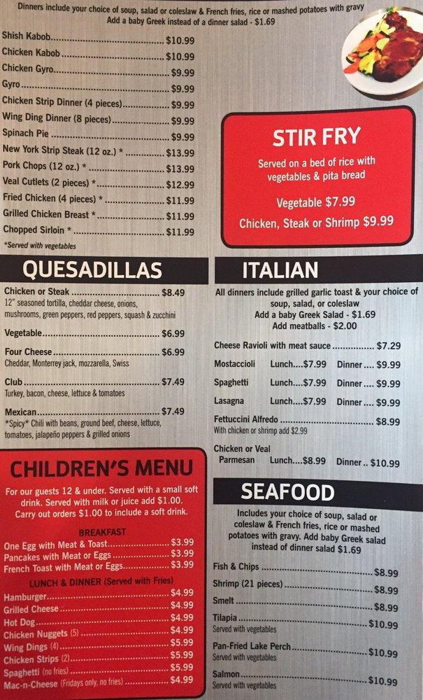 Menu at Westside Family Dining fast food, Novi