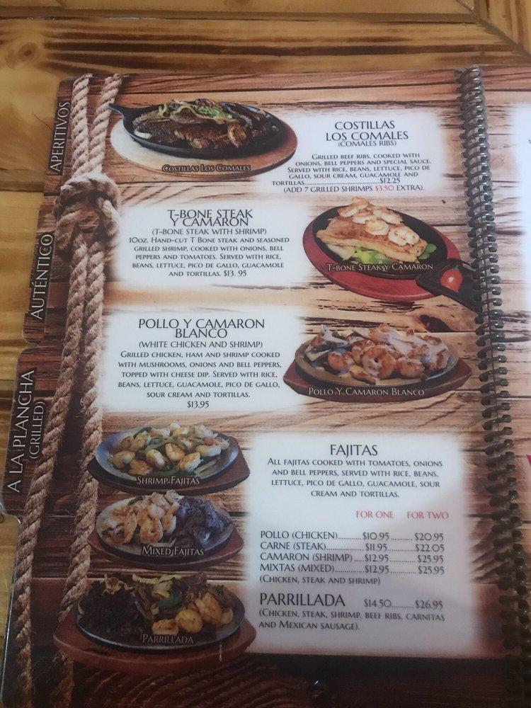 Menu at Los Comales, Memphis restaurant, Memphis, S Perkins Rd