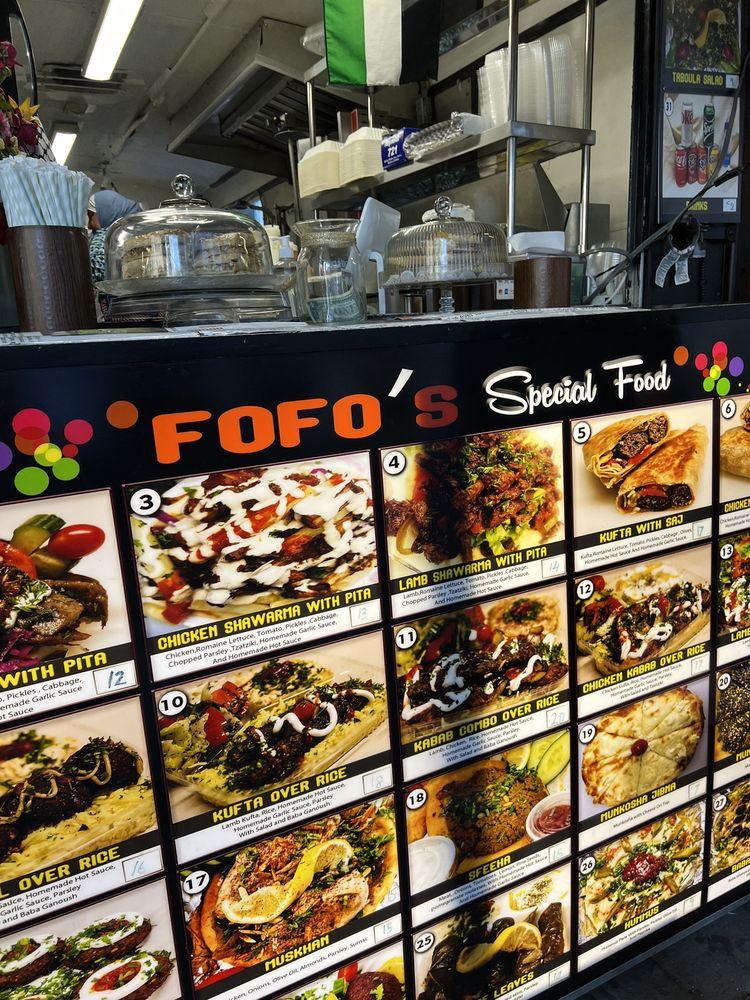 Menu at Fofo's special foods restaurant, Portland