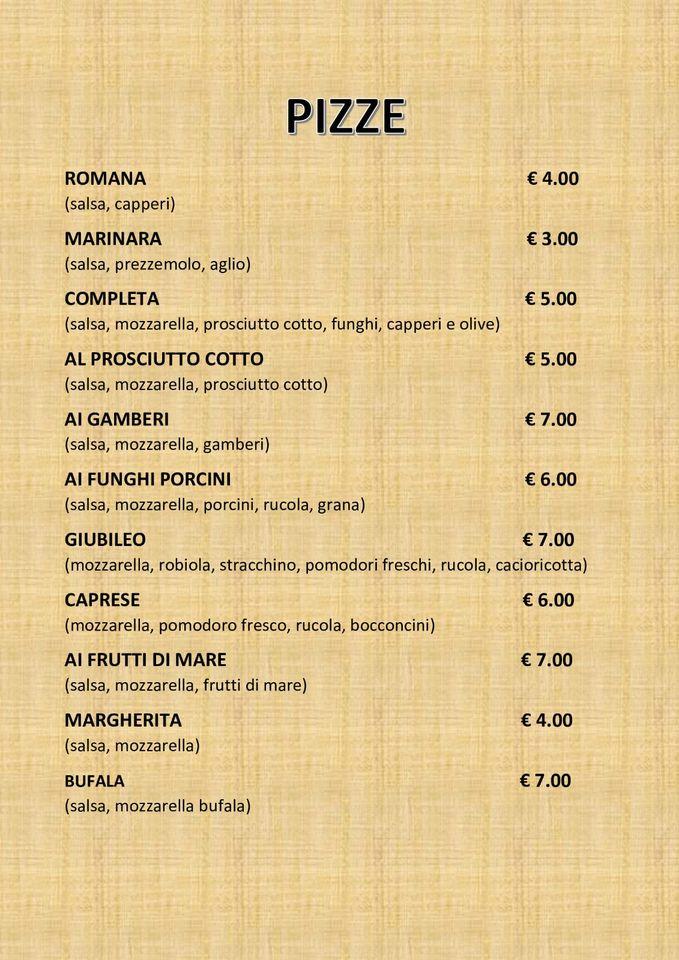 Menu at Ristorante La Manna del Pozzo, Torre Canne