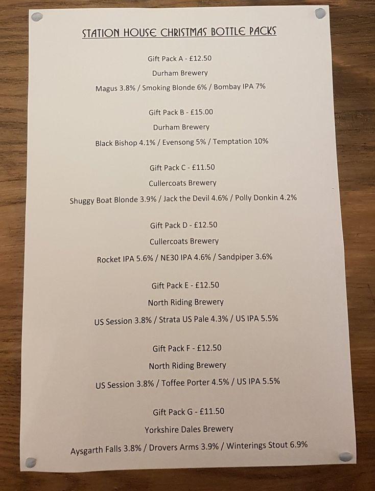Menu at The Station House pub & bar, Durham