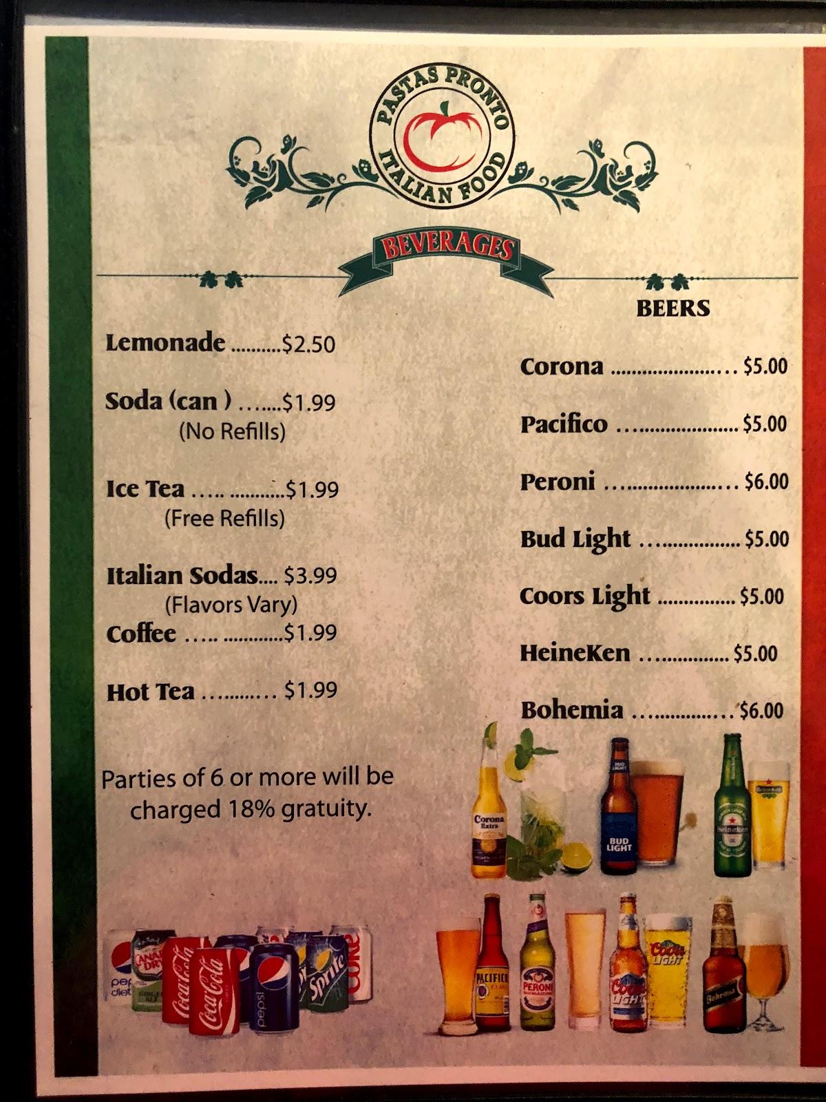 Menu at Palermo Restaurant Italian Cucina, Modesto, 310 H St
