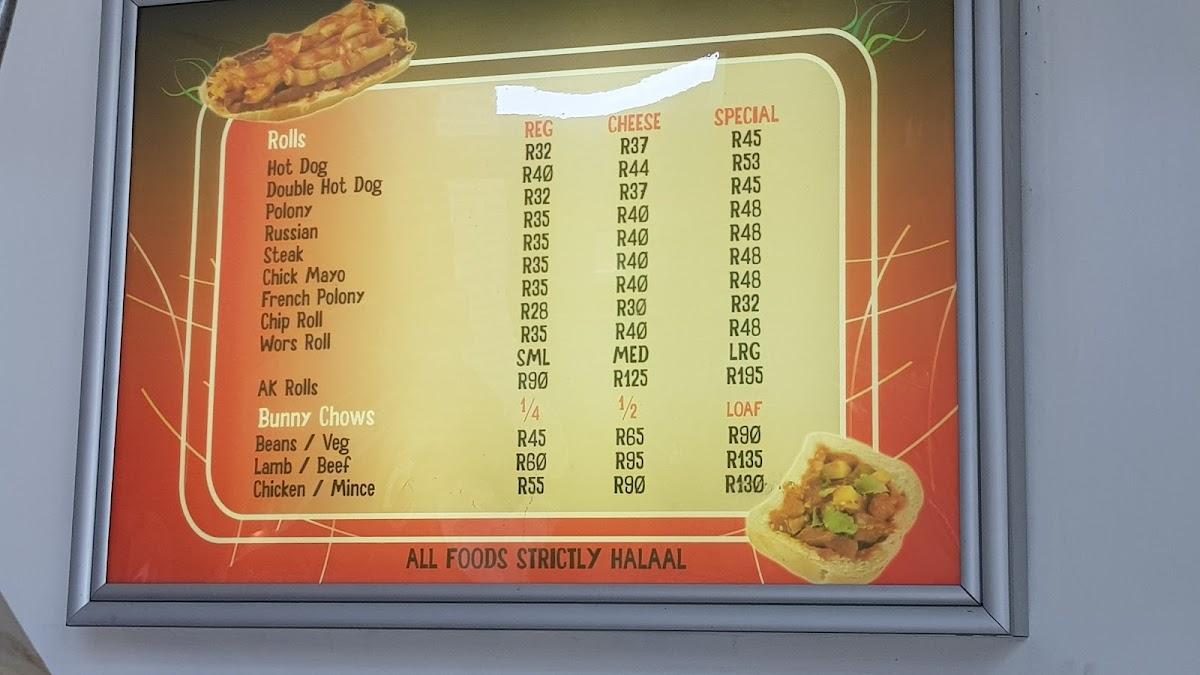 Menu at Akhalwaya'S Woodmead Indian Take-Away & Spices restaurant ...