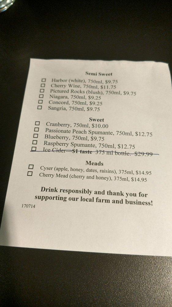 Menu at Robinette's Apple Haus & Winery restaurant, Grand Rapids