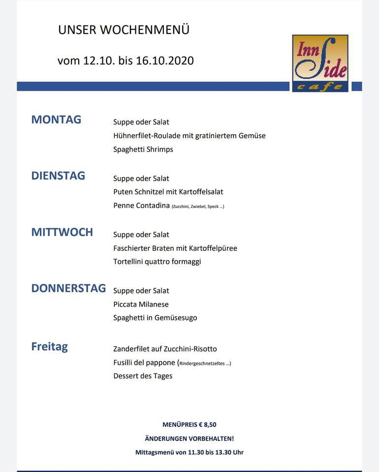 Menu at Cafe Innside, Schwaz