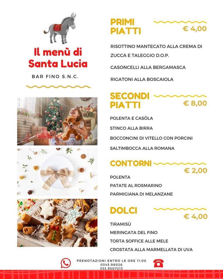 Menu at Fino pub & bar, Val Brembilla