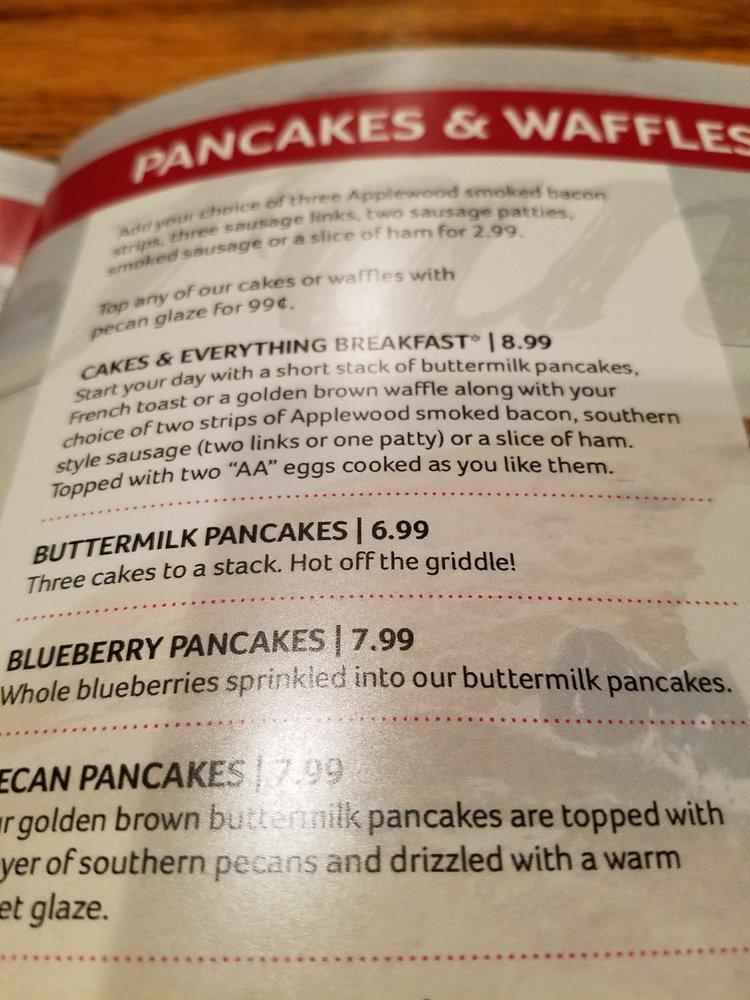 Menu at Machine Shed Restaurant, Rockford