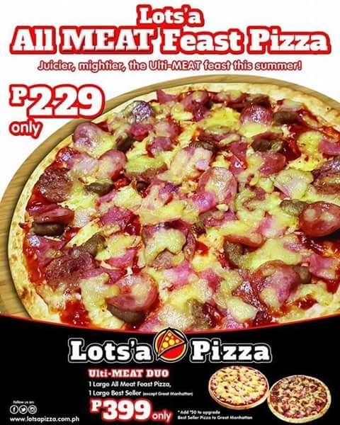Menu at Lots'a Pizza pizzeria, Antipolo, J. Sumulong St.