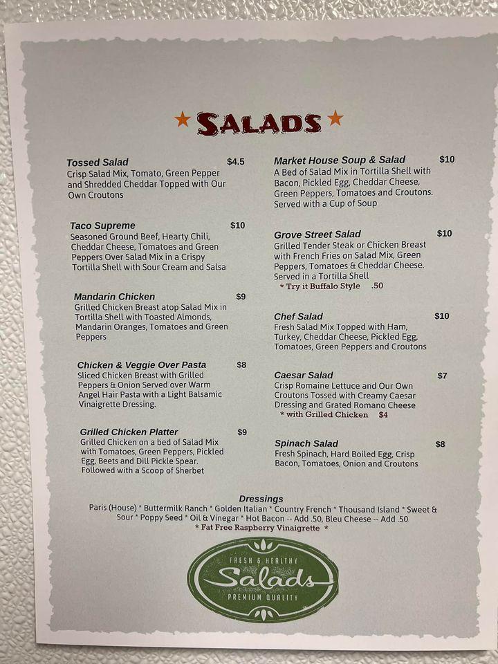Menu at Fox's Market House Restaurant, Lock Haven