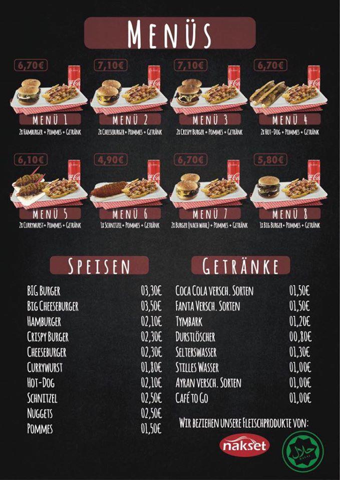 Speisekarte von Big Burger By Mustafa restaurant, Berlin