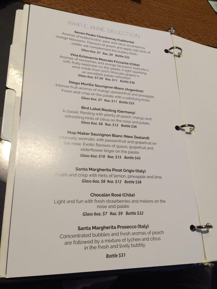 Menu at Steels Cafe and Grill, Calgary