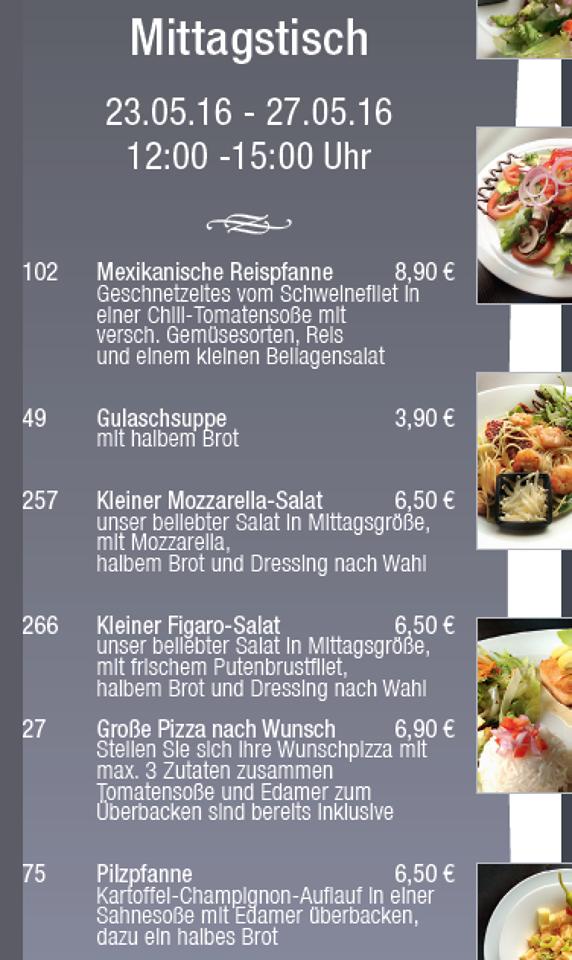 Menu at Amadeus Café Restaurant Bar, Hildesheim