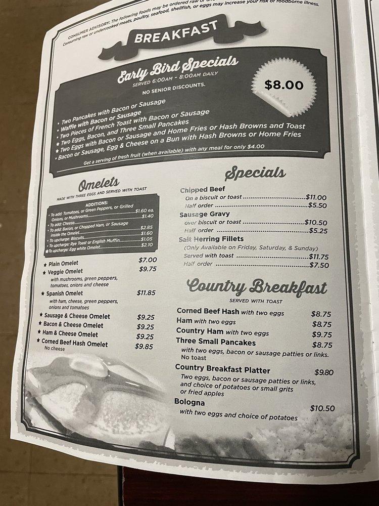 Carta de Cold Harbor Restaurant, Mechanicsville