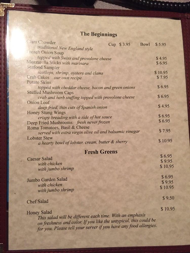 Menu at La Fleurs Restaurant, Jay