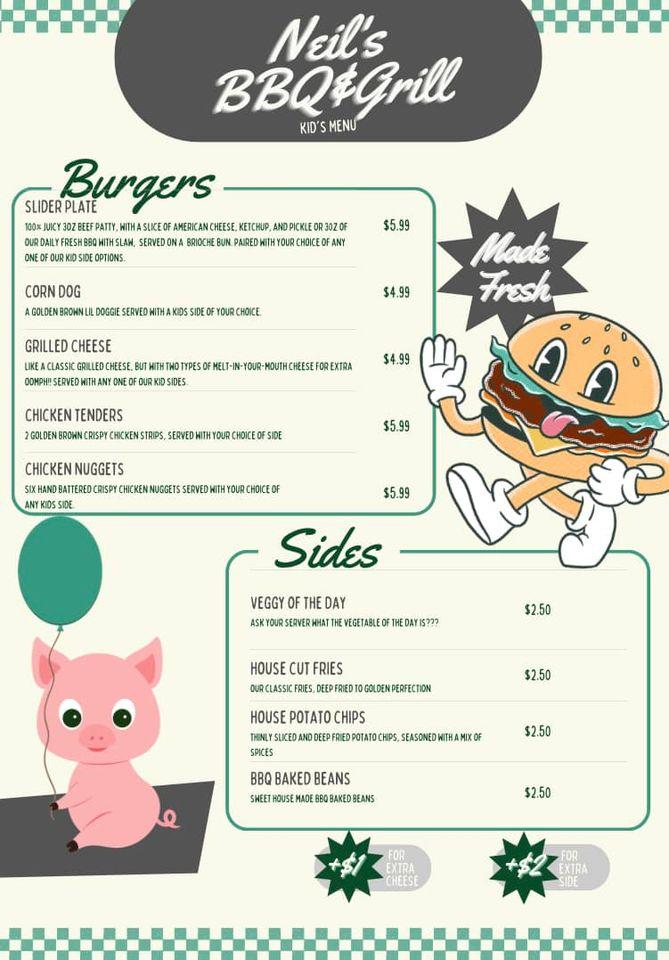 Menu at Timbers BBQ and Grill, Dyersburg