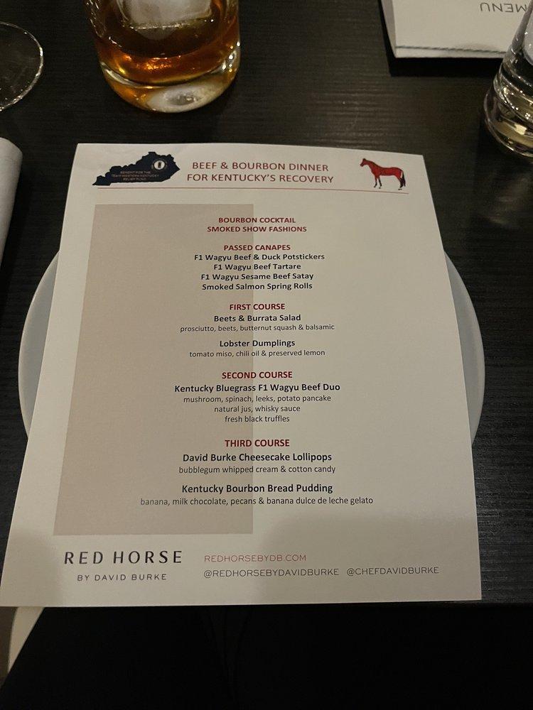 Menu at Red Horse by David Burke restaurant, Rumson, 26 Ridge Rd