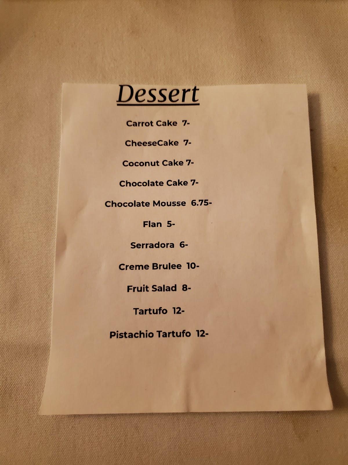 Menu at Santini Seafood and Steakhouse, Carteret