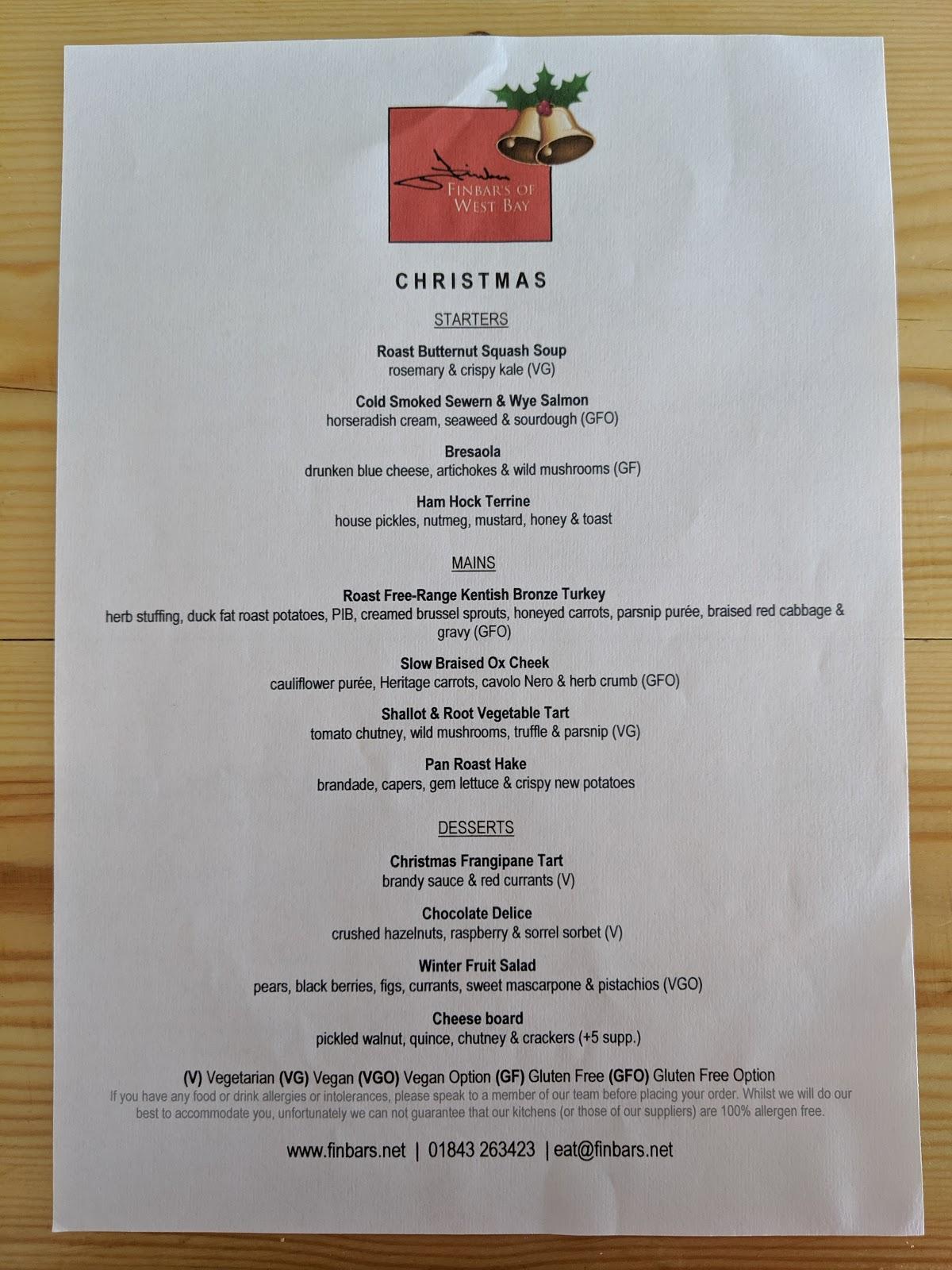 Menu at West Bay Cafe & Beach Bar, Margate