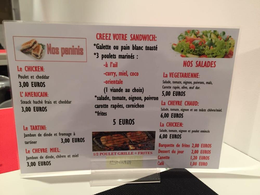 Menu at Star Chicken fast food, Port-Sainte-Foy-et-Ponchapt