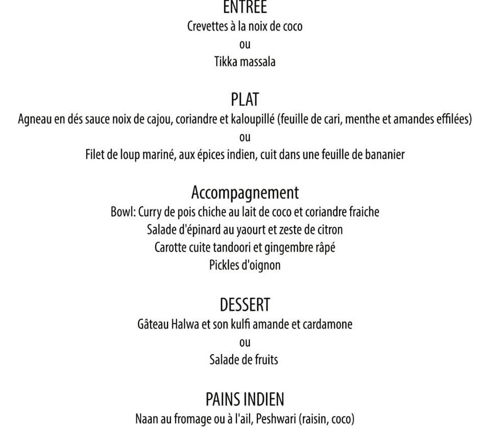 Menu at Le 44 Plage restaurant, Sainte-Maxime