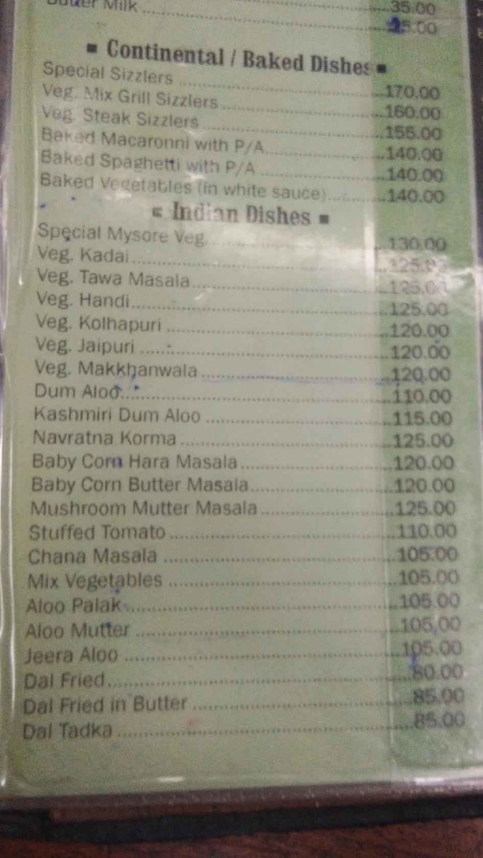 Menu at Mysore Cafe, Ahmedabad, Rakhial Road