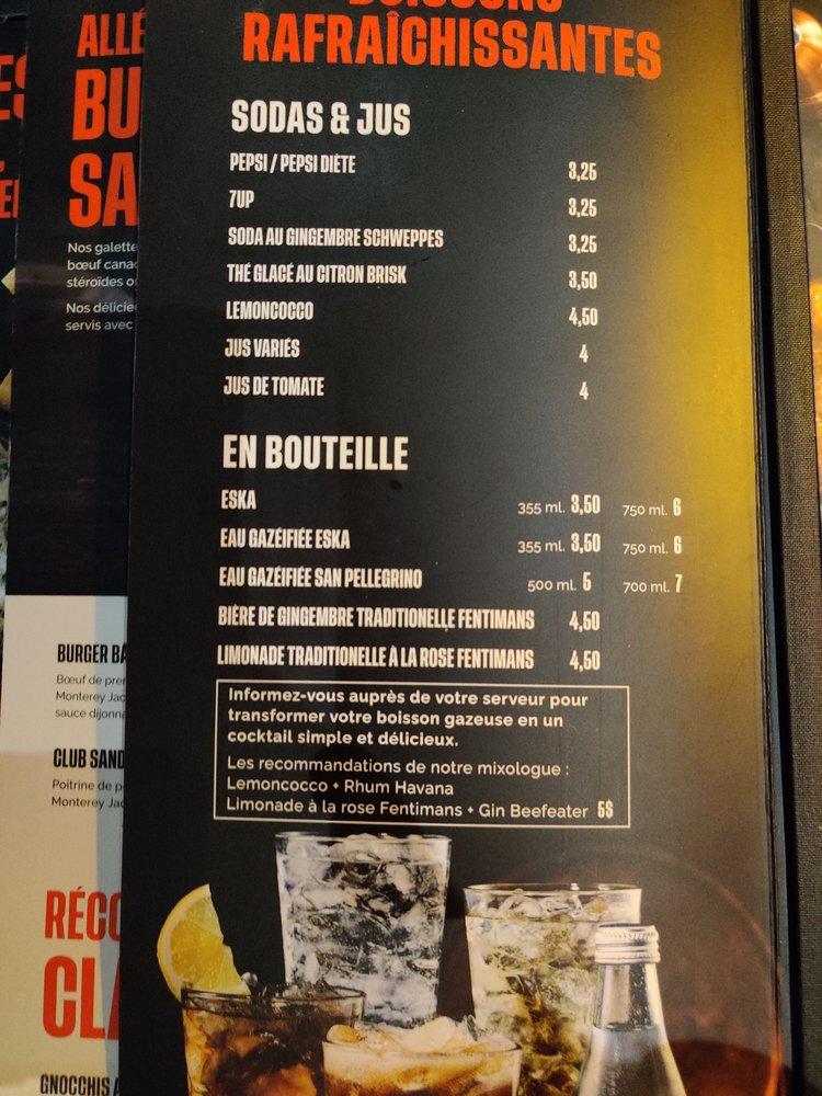 Menu at Bâton Rouge Grillhouse & Bar, Laval, Boul. le Carrefour