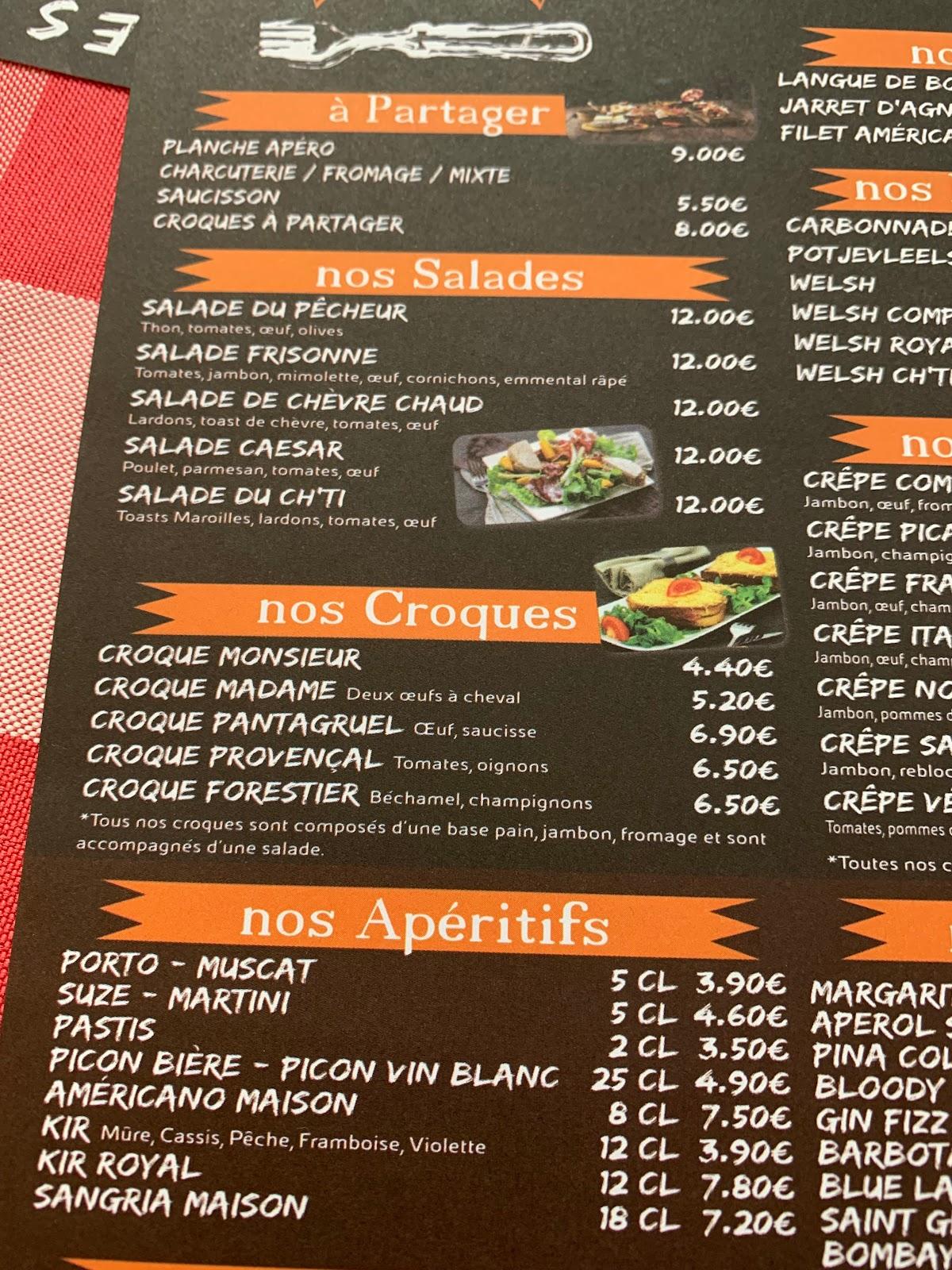 Menu at Le Metropole restaurant, Lille, 22 Pl. Rihour