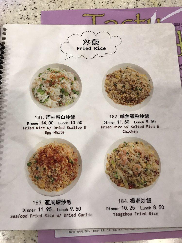 Menu at Tasty Garden cafe, Irvine