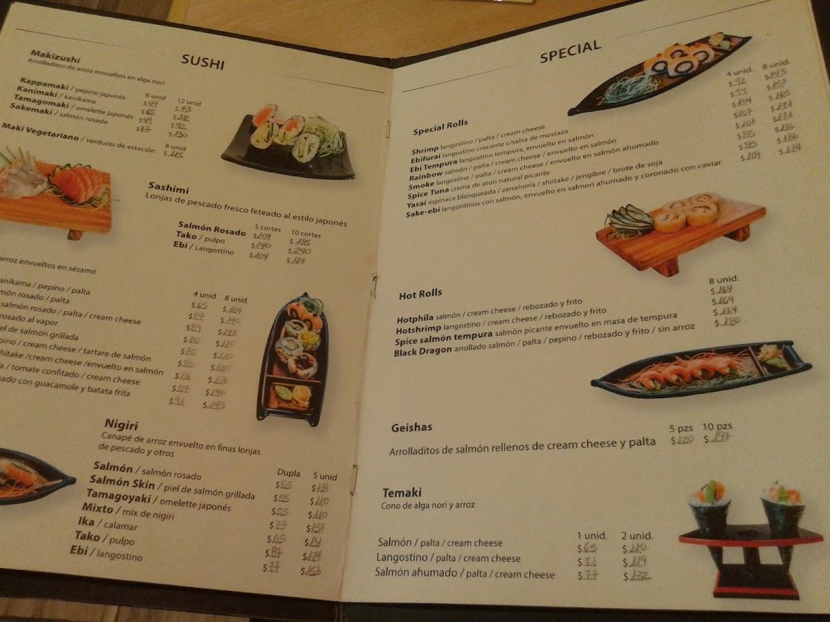 Menu at Akari Sushi Bar, La Plata
