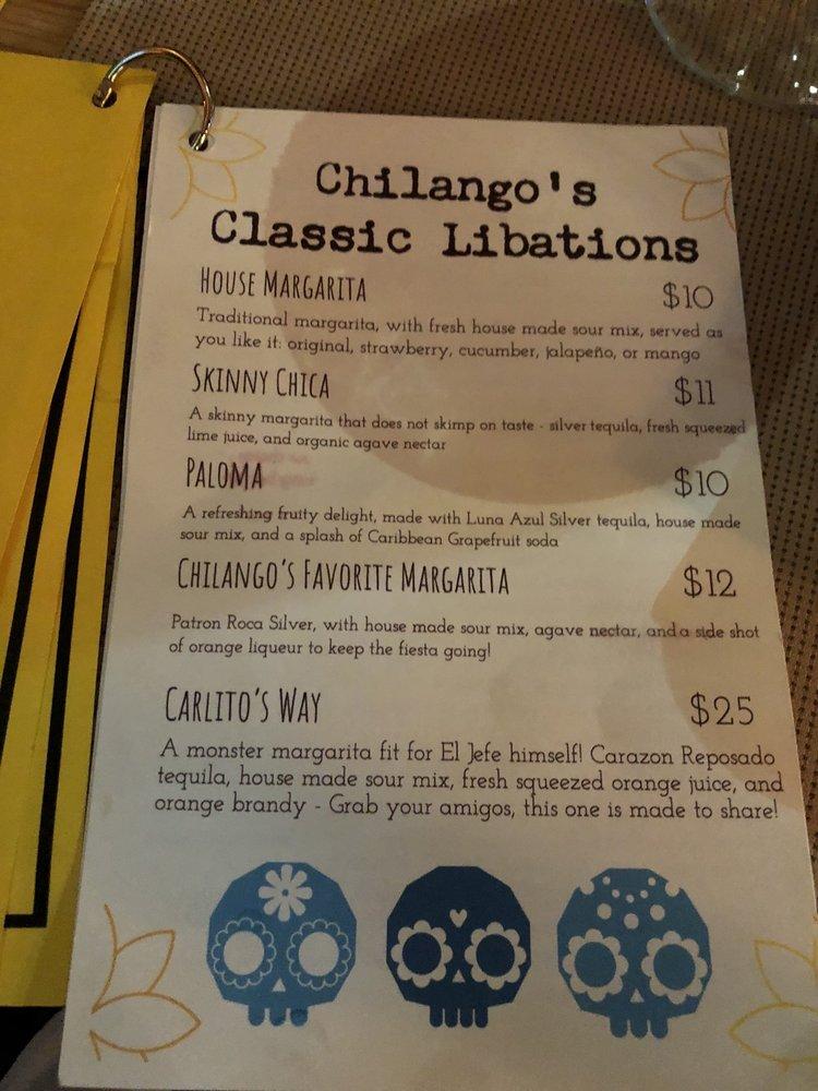 Menu at Chilango's pub & bar, Baltimore