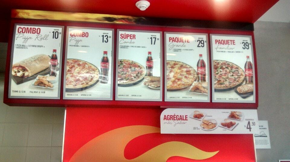 Menu at PHD / Pizza Hut Delivery pizzeria, Miraflores