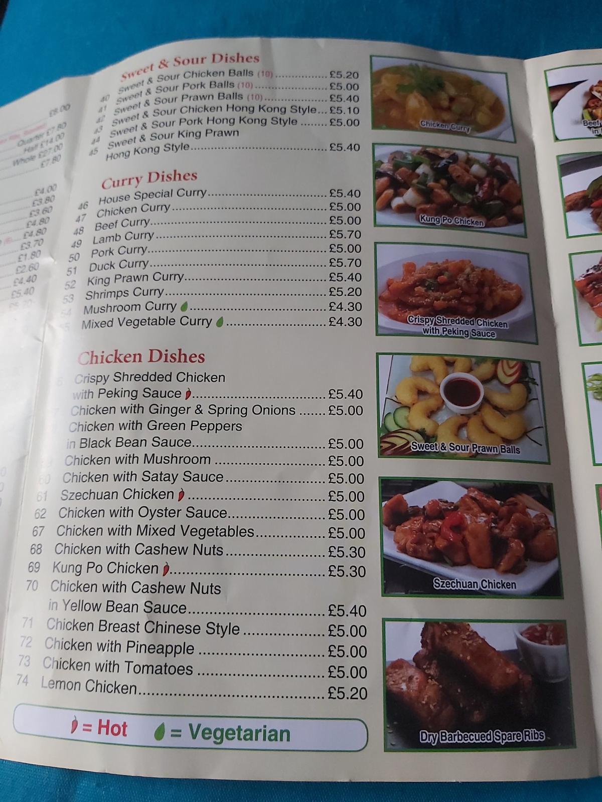 Menu at China Boy Takeaway restaurant, Caerphilly