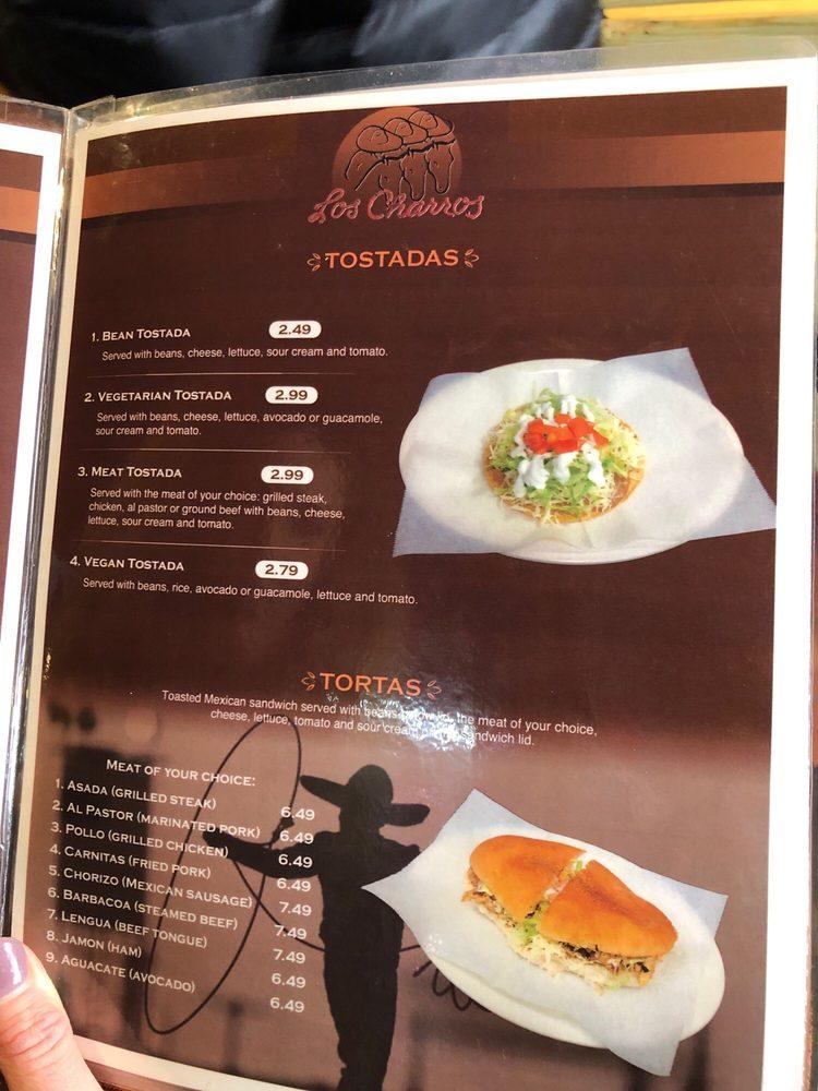 Carta del restaurante Los Charros, East Moline