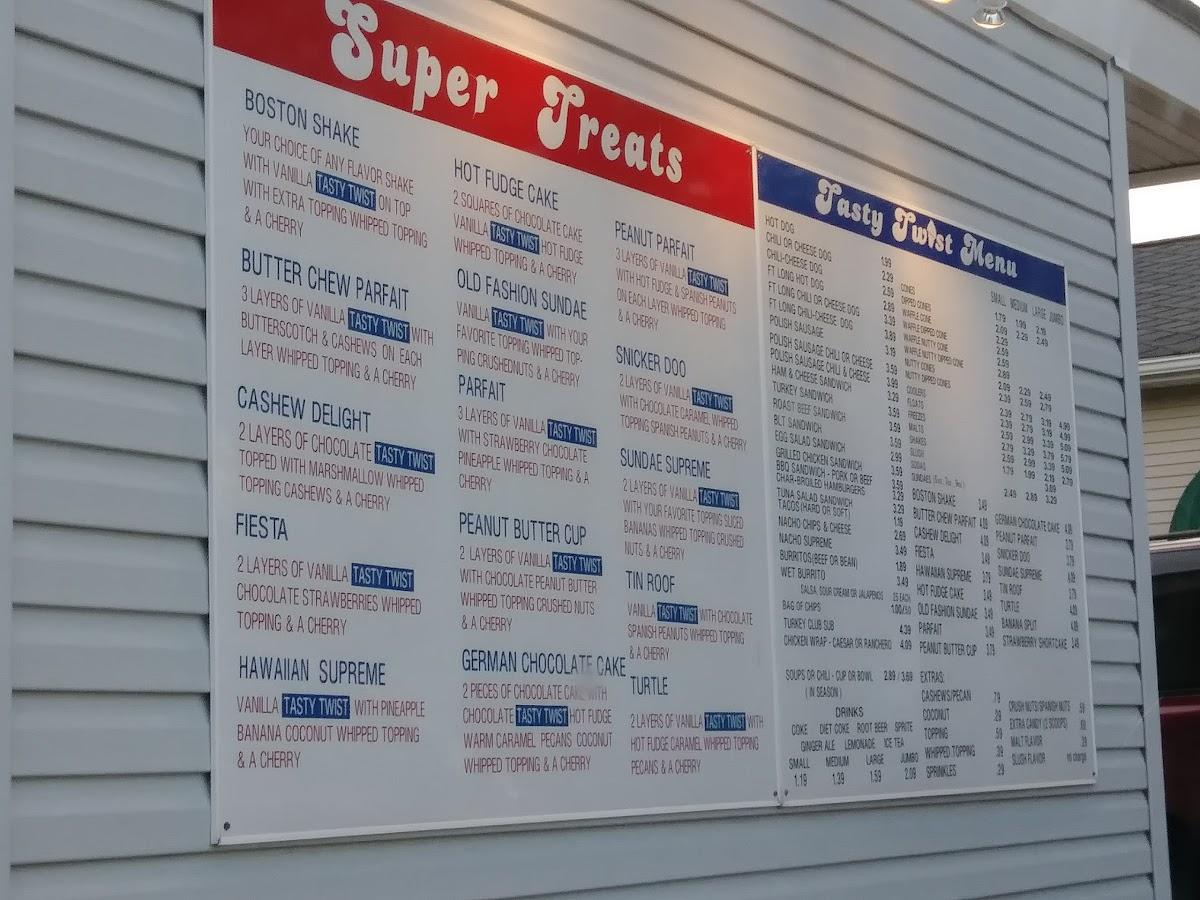 Menu at Tasty Twist of Coldwater restaurant, Coldwater
