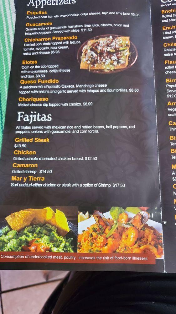 Menu at Chilangos Mexican Grill restaurant, Plantation