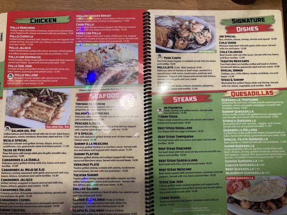 Menu at El Picante pub & bar, Lebanon