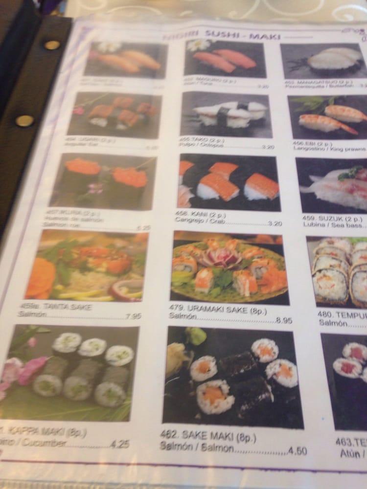 Menu at Enjoy Asian Restaurant, Puerto del Carmen