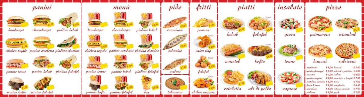 Menu at Istanbul Piazza - Kebap restaurant, Laces