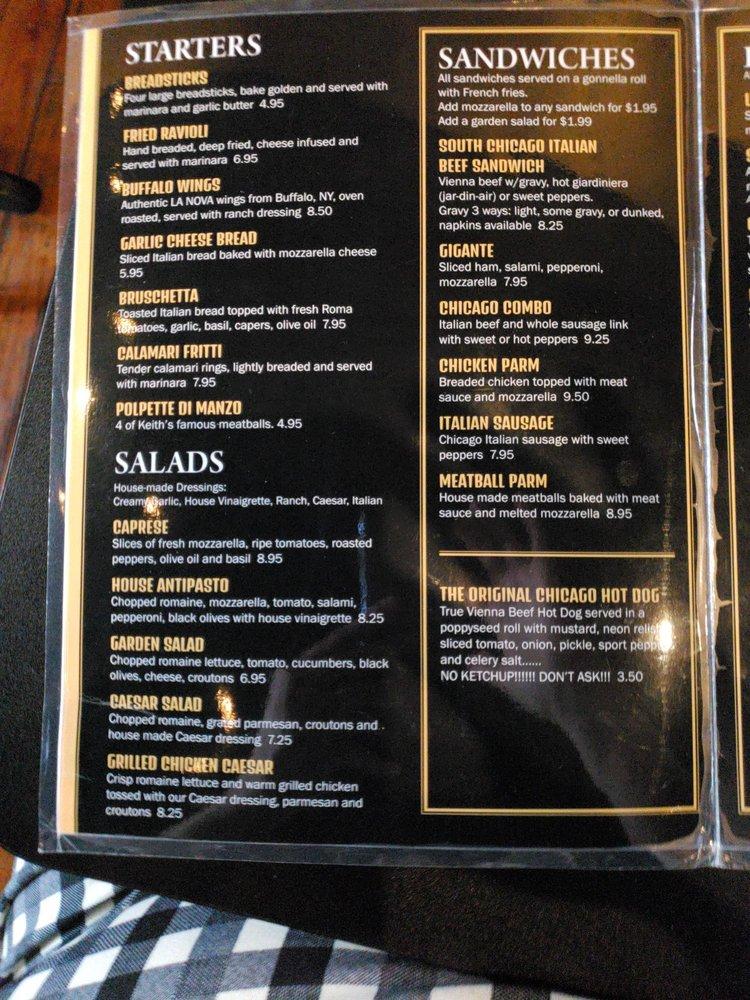 Menu at The Angry Italian Restaurant, Bristol