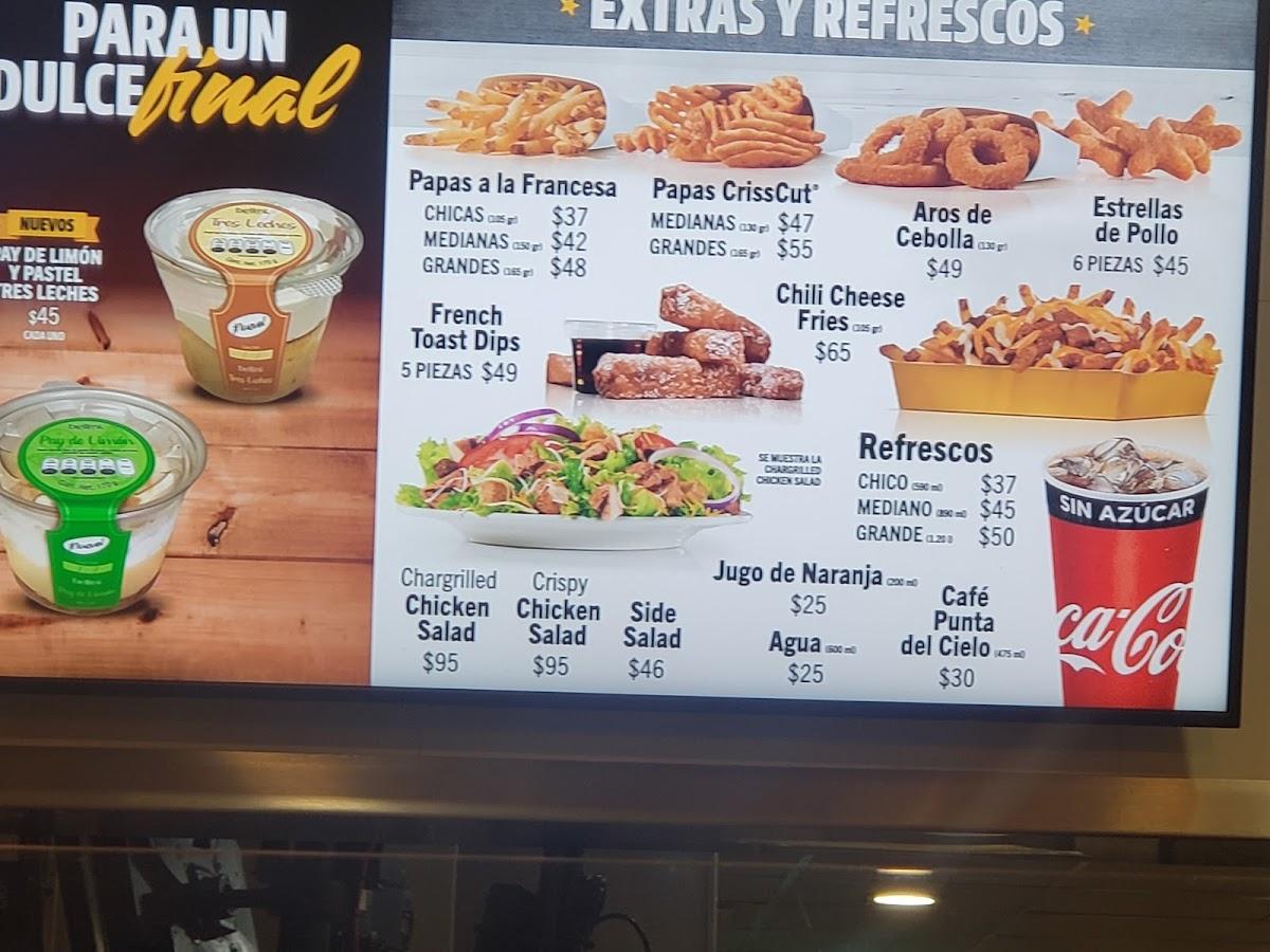 Menu at Carl's Jr restaurant, San Luis Río Colorado