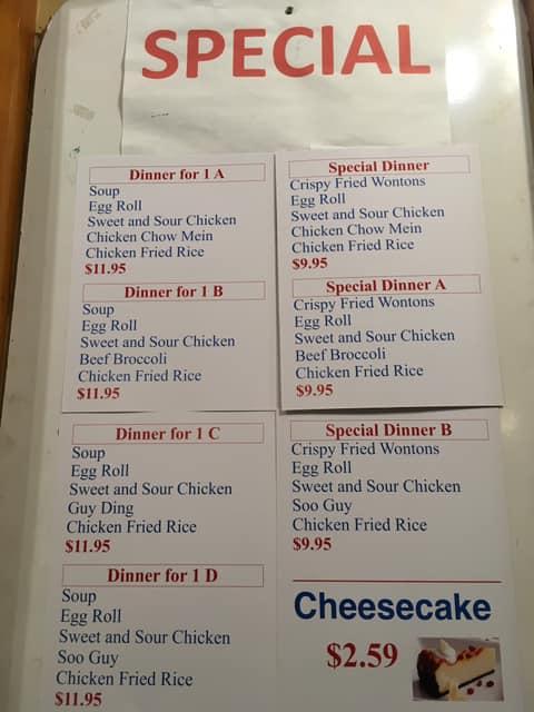 Menu at New City Restaurant, St. John's