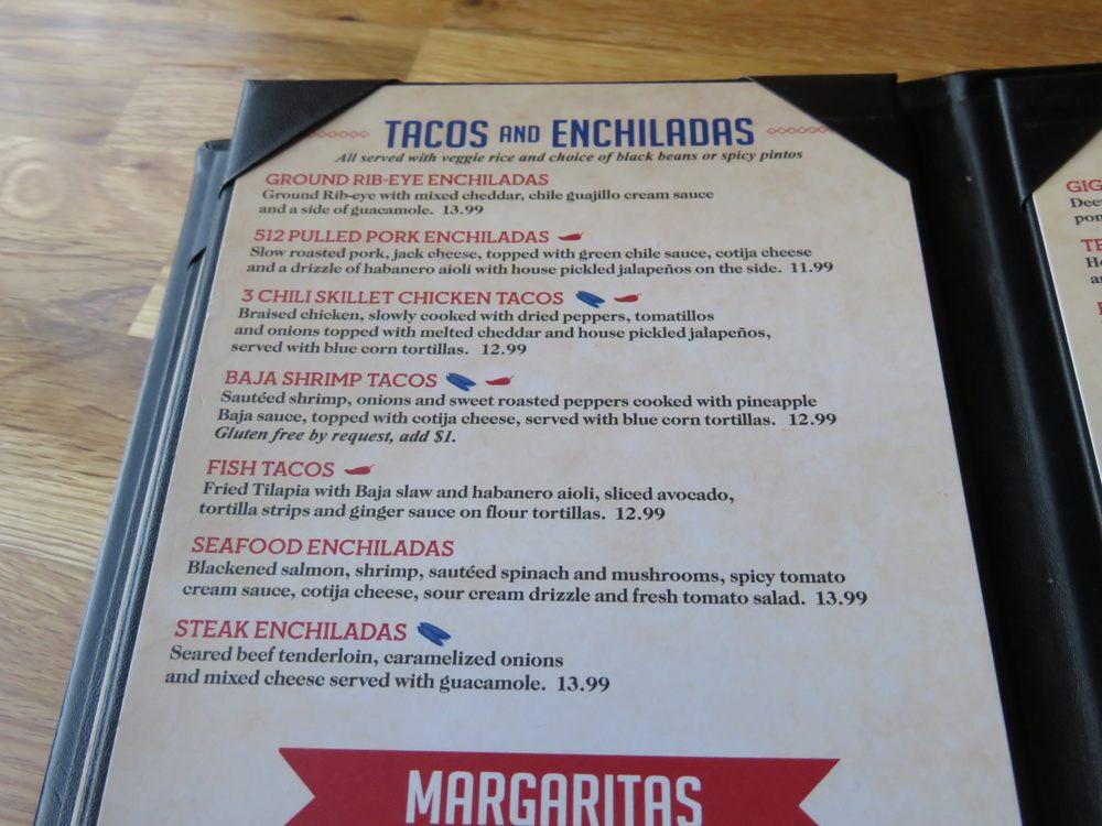 Menu at Blue Corn Harvest Bar & Grill, Georgetown, Georgetown