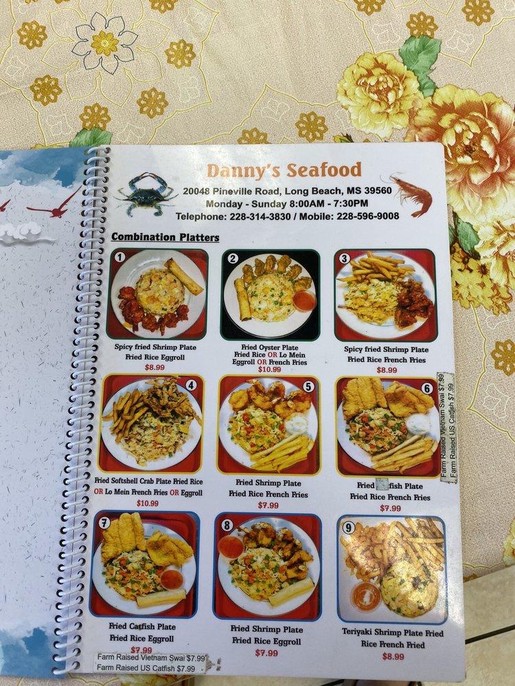 Menu at Danny's Seafood restaurant, Long Beach